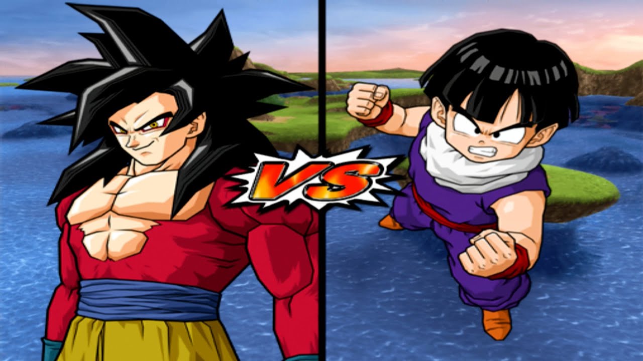 GOKU (SUPER SAIYAN 4) VS KID GOHAN (Color 3) Dragon Ball Z: Budokai ...