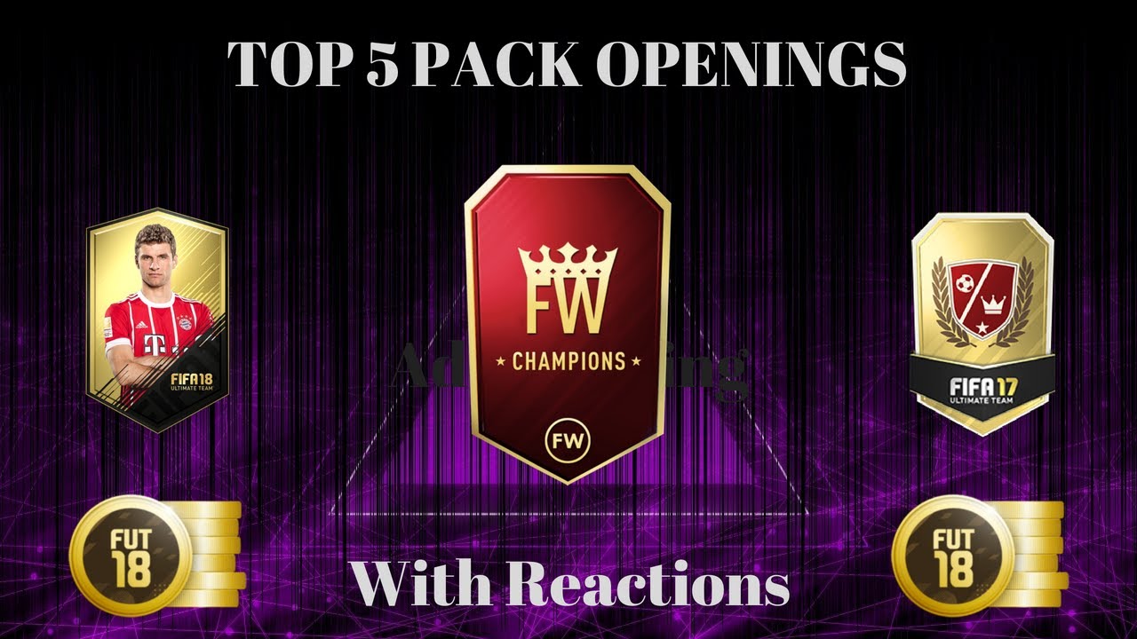 Top 5 Fifa 18 pack opening! FT W2S & CHRISMD - YouTube