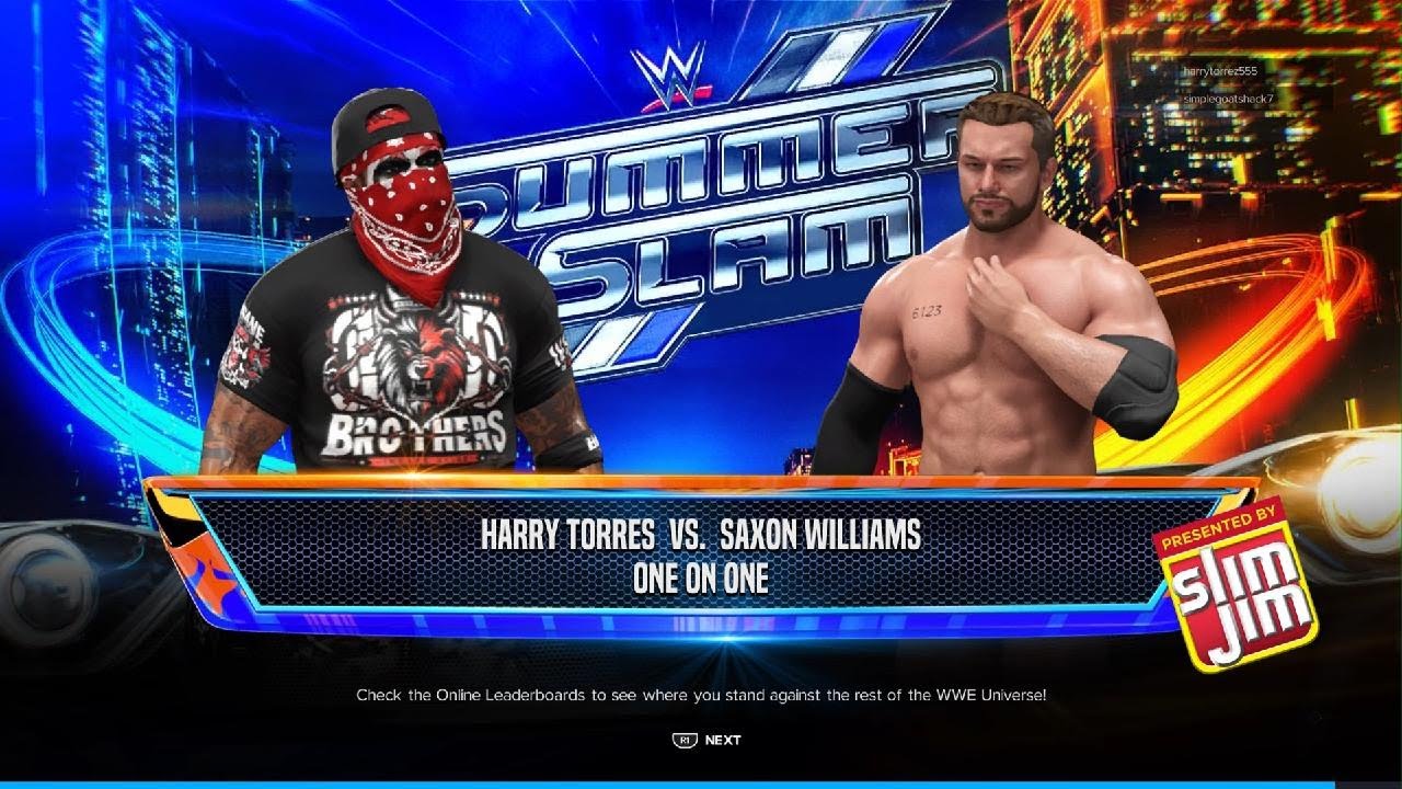WWE 2K24 The Bigman Harry Torres vs Saxon Williams - YouTube