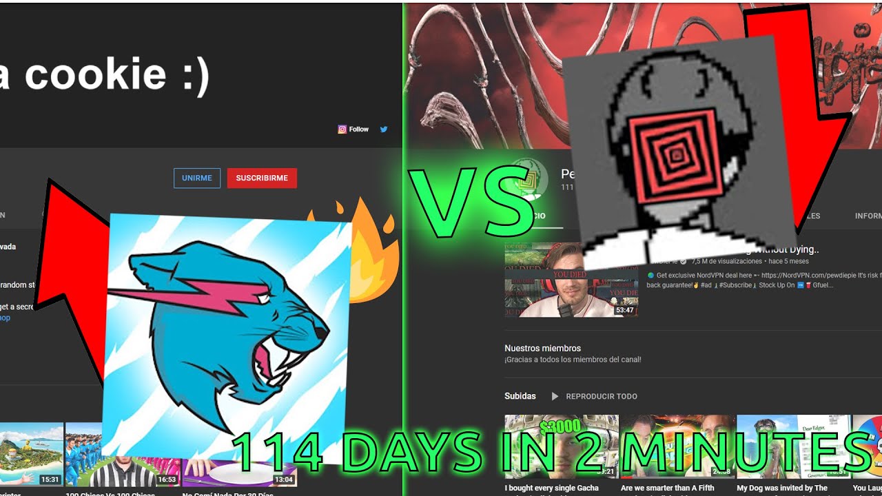 PEWDIEPIE VS. MRBEAST FUTURE PREDICTIONS (Daily Data) 115 Days in 2 ... PEWDIEPIE VS. MRBEAST FUTURE PREDICTIONS (Daily Data) 115 Days in 2 ...