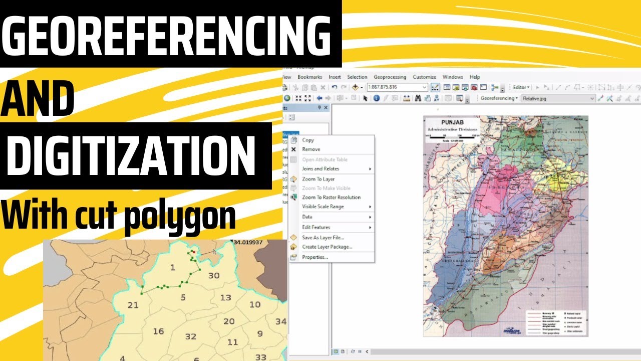 Georeferencing and Digitization in ArcGIS - YouTube