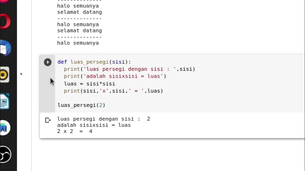 Pemrograman Dasar belajar function menggunakan python | 4.9 Membuat ...