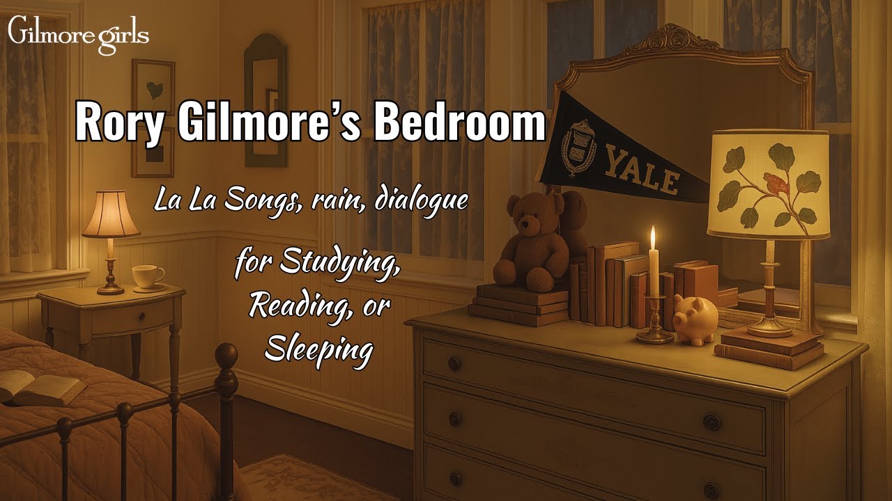 Rory Gilmore’s Bedroom | Rain, Dialogue & La La Song | Study, Read, or ...