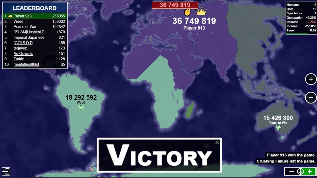 I CONQUERED THE WORLD Territorial.Io - YouTube