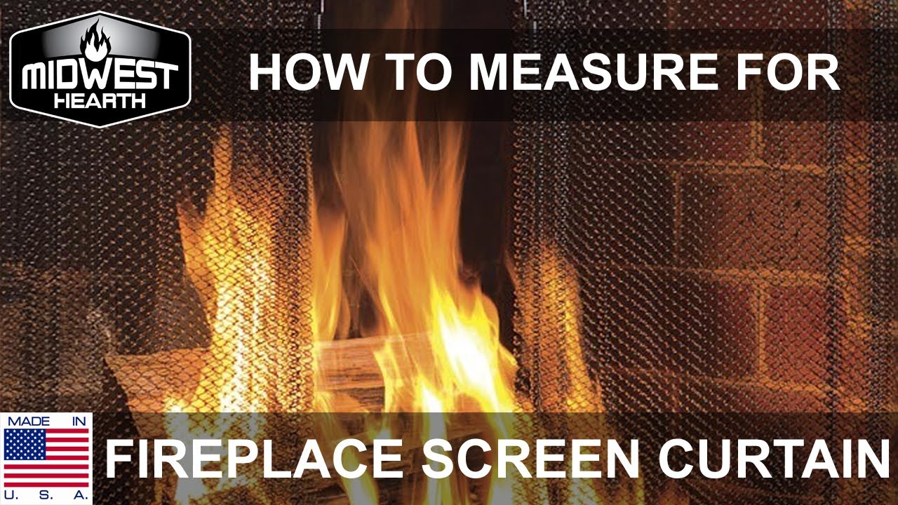 How to Measure Fireplace Screen Curtain for Masonry Fireplace - YouTube
