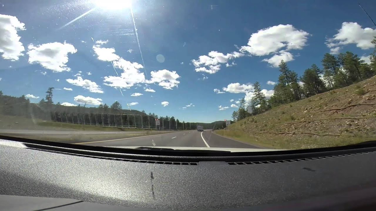 Driving Arizona Highway 260 from the top of the Mogollon Rim to Payson ...