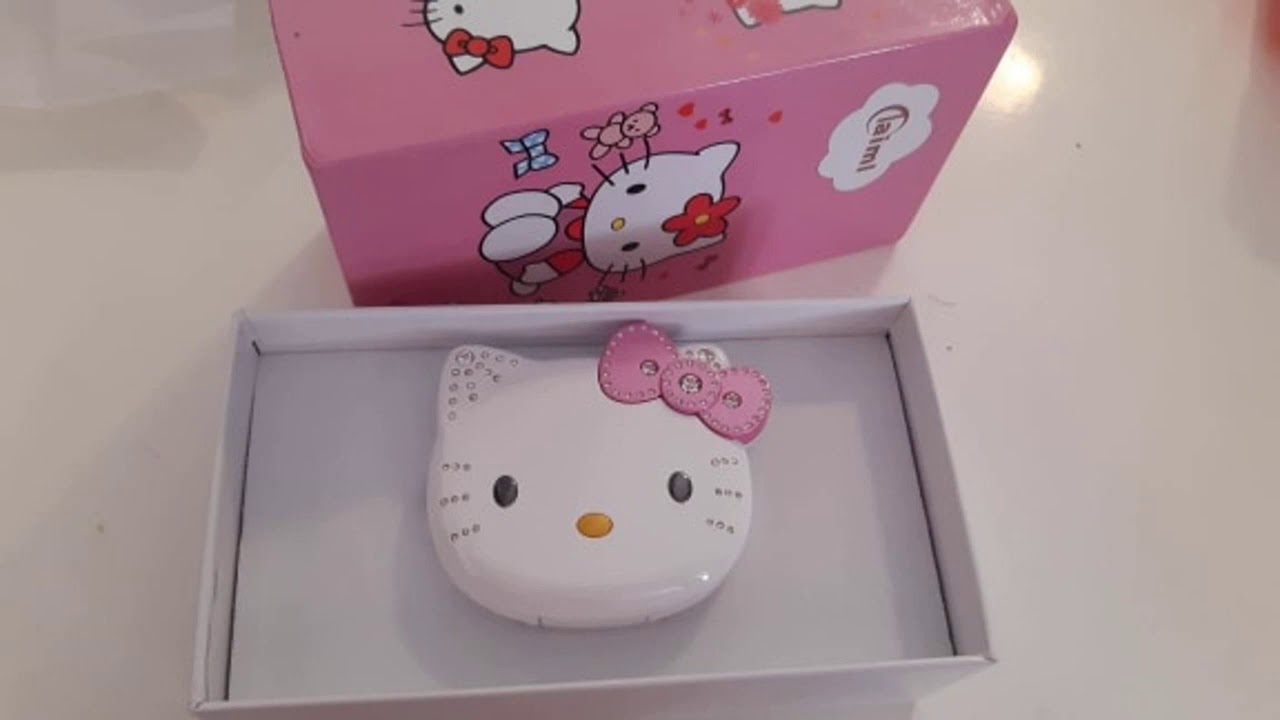 Cute Mini Hello Kitty Girl Phone Review. Children Mini Cell Phone - YouTube