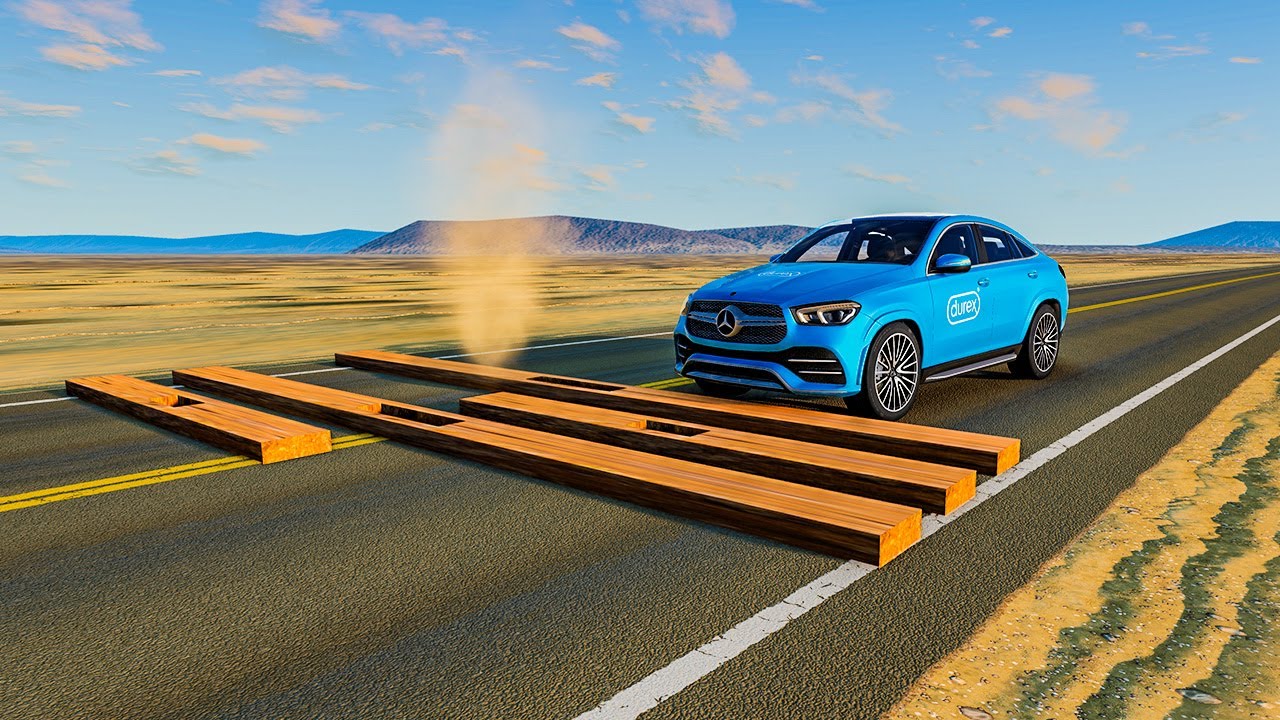 Car vs Ledge On Road ️ BeamNG Drive - YouTube