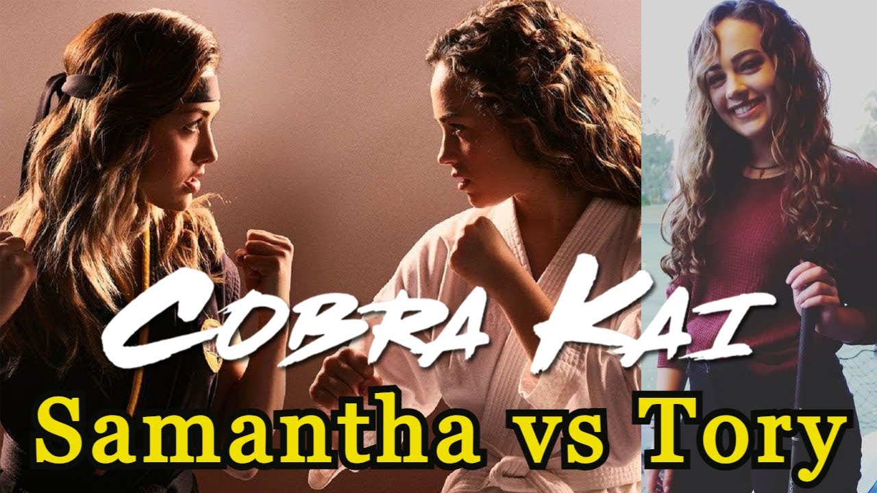 Cobra Kai College Fight Scenes Samantha (Sam) vs Tory ; Mary Mouser vs ...