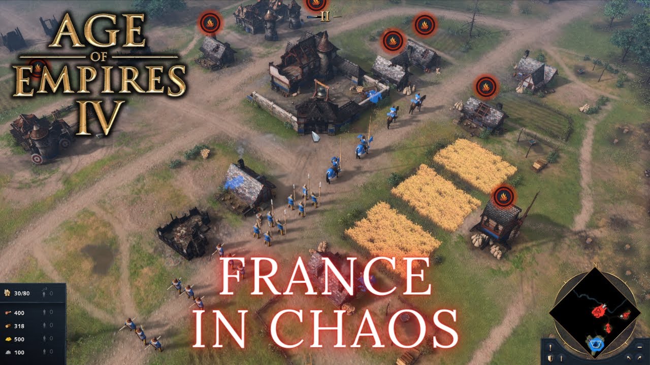 Age Of Empires 4 - FRANCE IN CHAOS (Hard) - YouTube