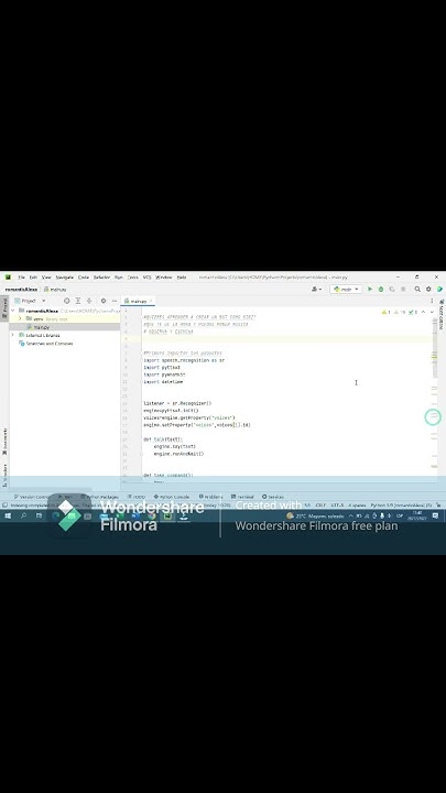 CREA UN ASISTENTE VIRUAL CON PYTHON | PROYECTO PYTHON #shorts - YouTube