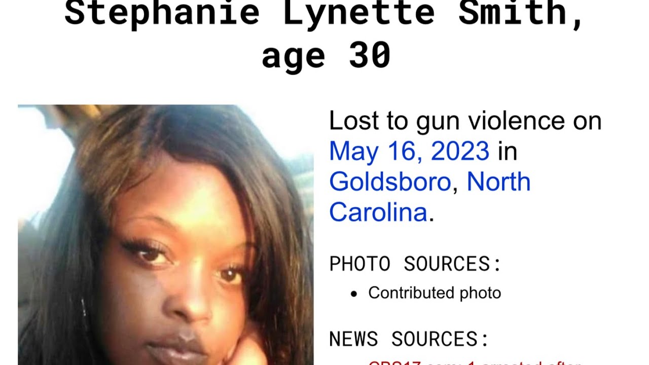 STEPHANIE LYNETTE SMITH 30 MAY 16, 2023, GOLDSBORO, NC SHOT KILLED BY JOHNIQUE RICHARDS 22 ...