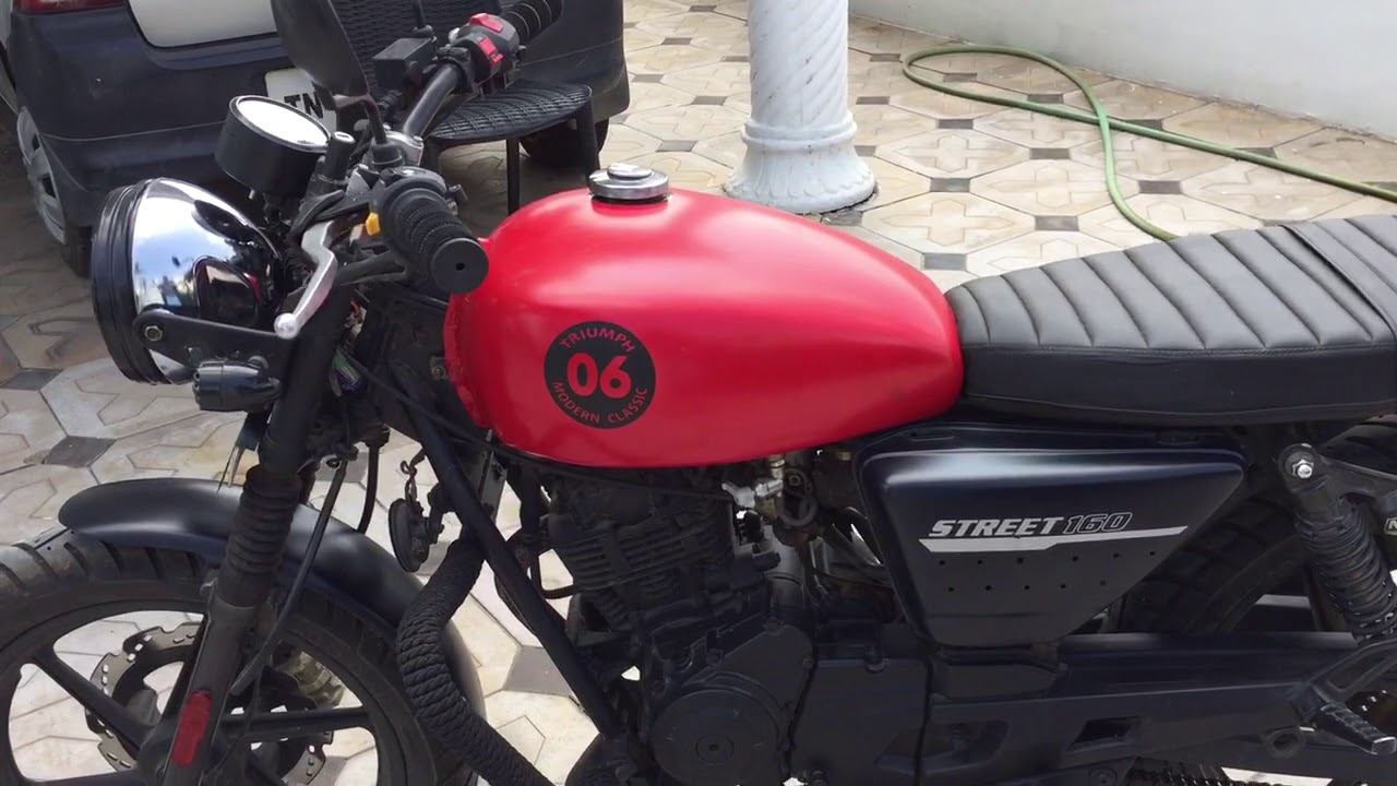 Cafe racer Apache rtr - YouTube