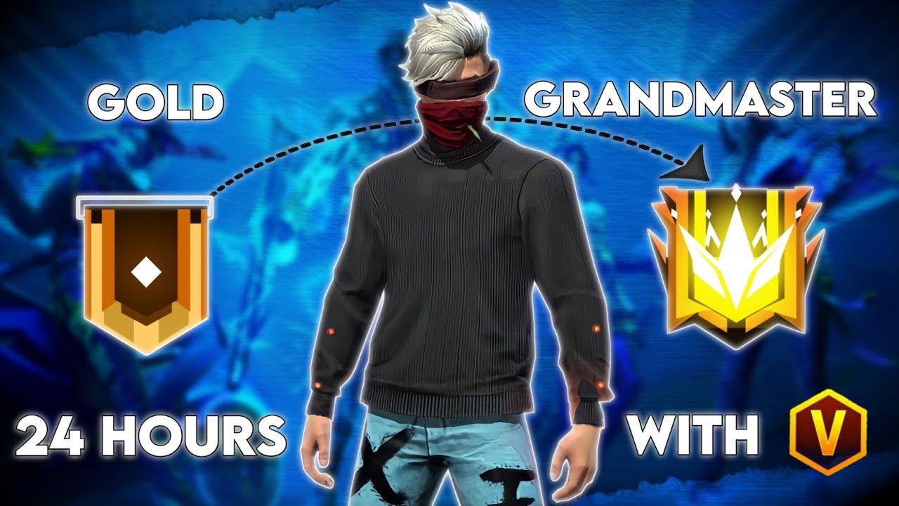 24 hours Rank push with v badge |Gold to grandmaster |solo vs squad ...