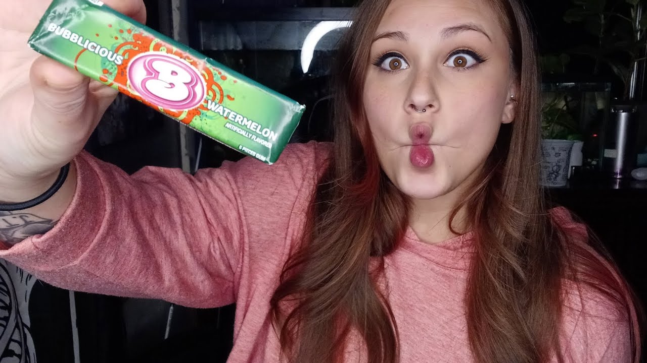 Bubblicious Watermelon Bubble Gum Chewing/Blowing Bubbles Lofi-ASMR ...