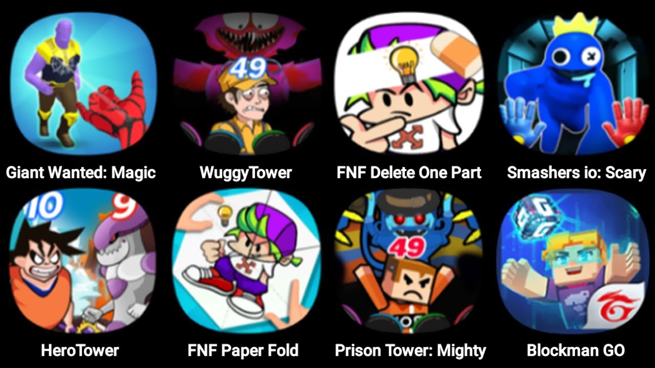 Giant Wanted, Blockman Go, Magic Master, Wuggy Tower, Scary Playtime ...