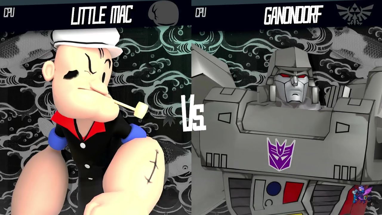 Popeye Vs Megatron - Super Smash Bros Mods - YouTube