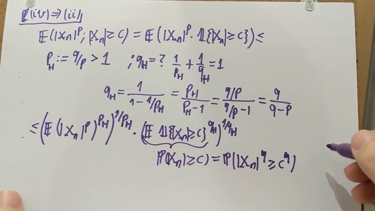 MT/25. Uniform integrability: modes of convergence, proof iv, v - YouTube