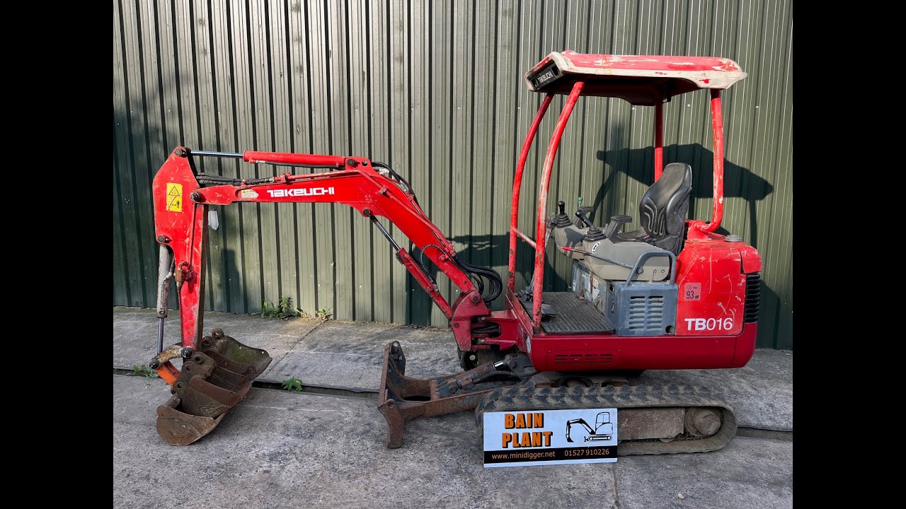 TAKEUCHI TB016 MINI EXCAVATOR FOR SALE - YouTube