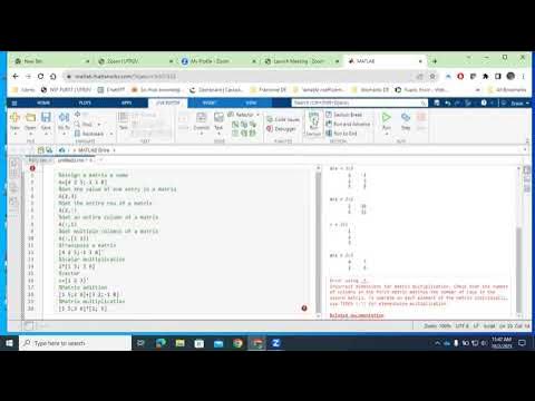 Calculus 3- Lecture 5: Introductory MATLAB 1 video 2 (ProfeSuazo) - YouTube