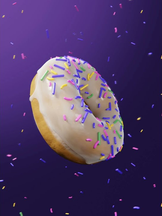 Spinning Blender Donut with Seamless Looping Sprinkles - YouTube