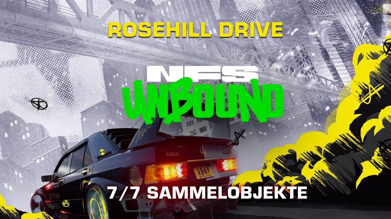 Need For Speed Unbound Rosehill Drive - Alle Bären, Plakatwände und Street Art Fundorte - YouTube