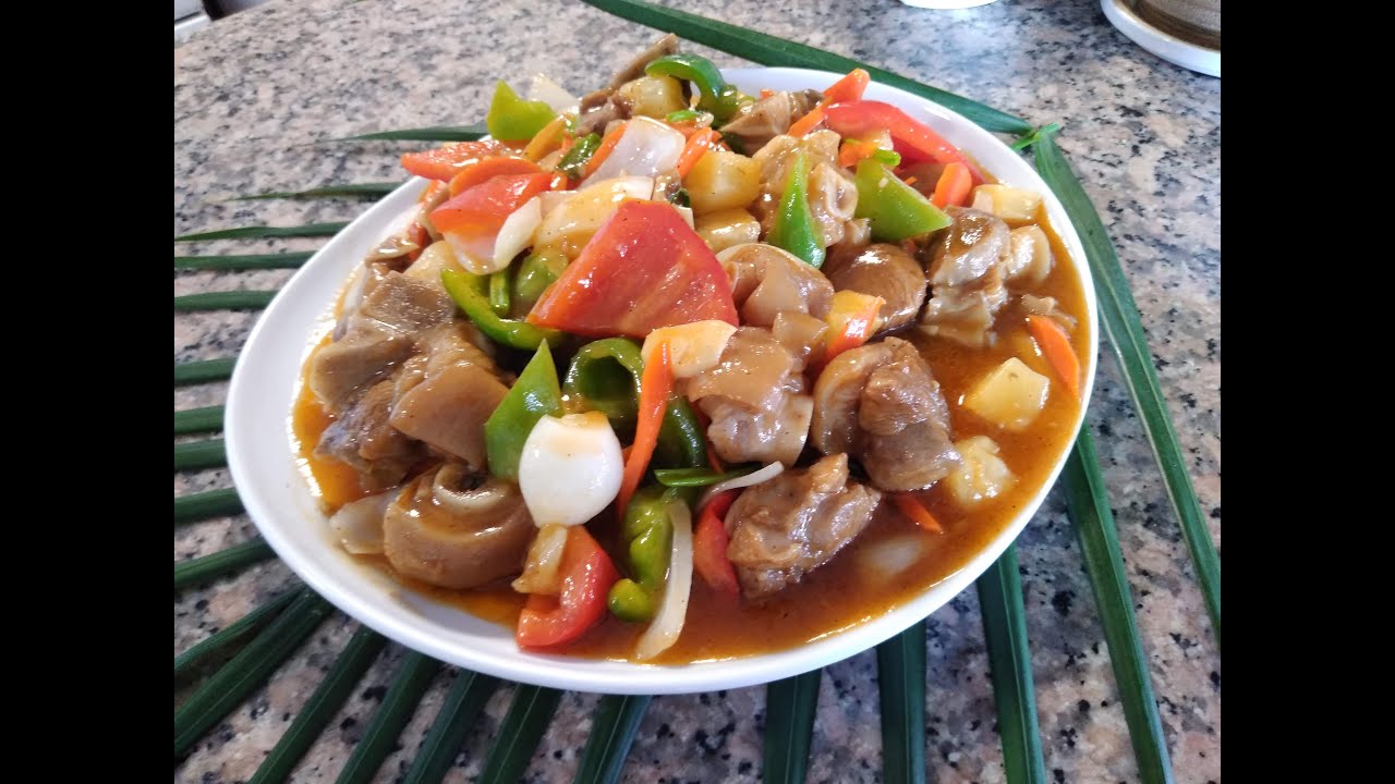 Sweet and Sour Pig feet with Pine apple ( pata ng baboy) - YouTube