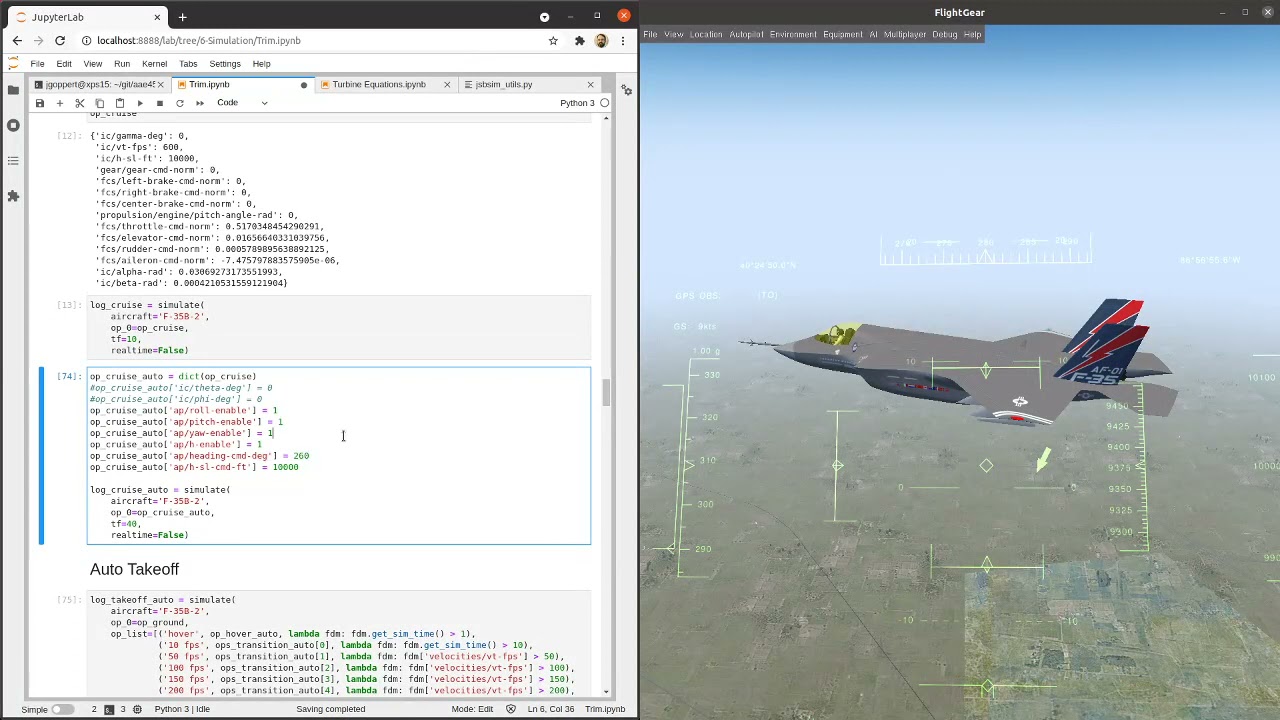 F-35B Transition, JSBSim - YouTube