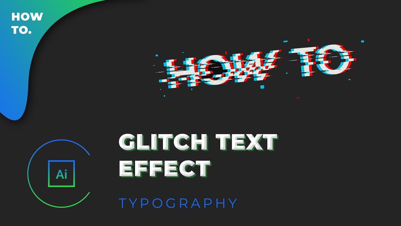 GLITCH Text Effect in Illustrator - YouTube