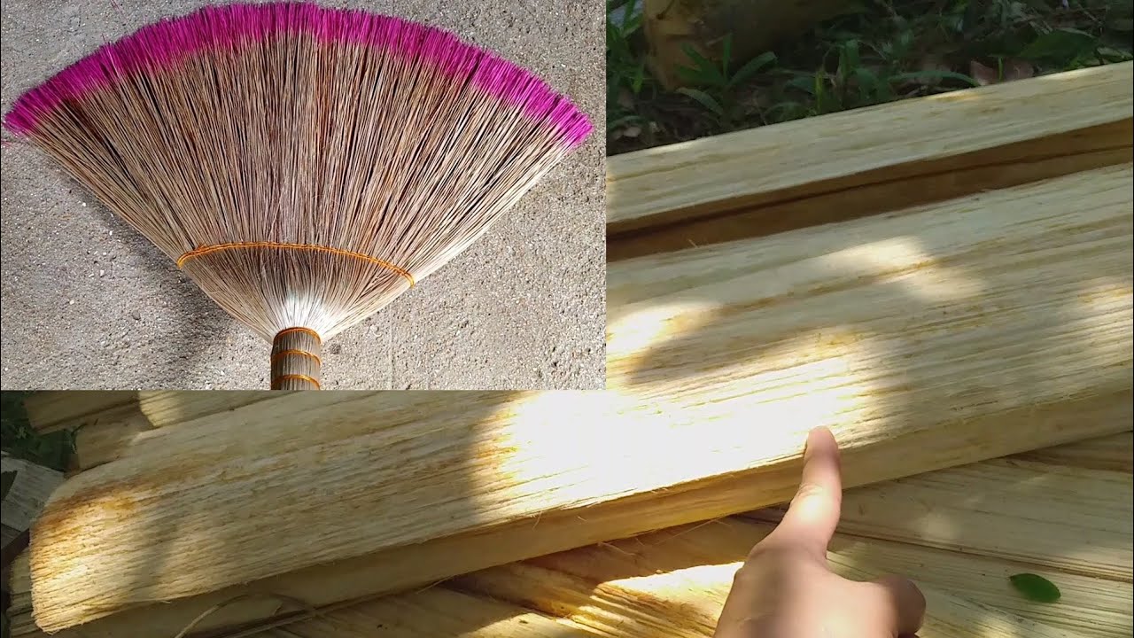 How to Process of making Walis Tambo( broom) Using Buli plants - YouTube