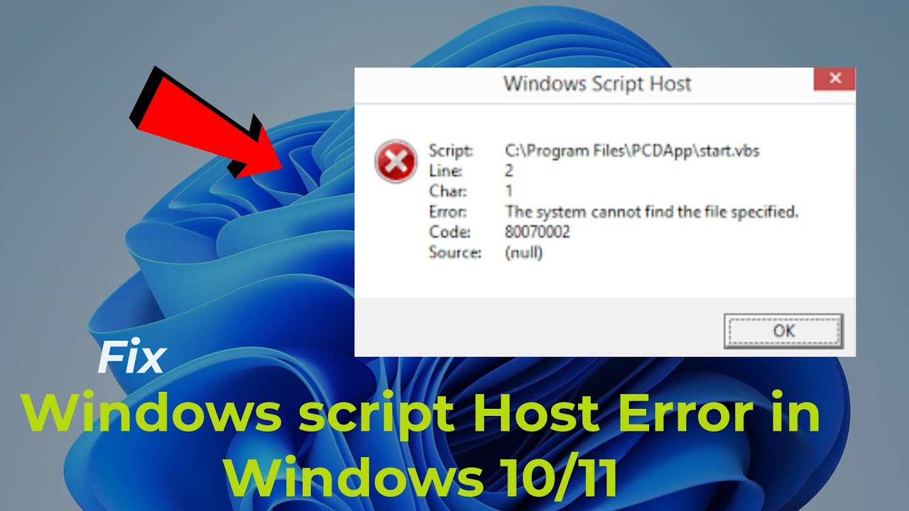 Windows Script Host Error In Windows 10/11(fixed) - YouTube