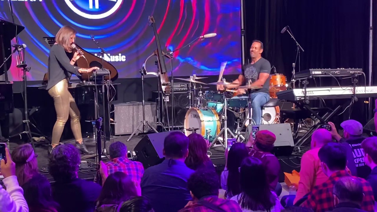 Antonio Sanchez and Thana Alexa duo at NAMM 2020 - YouTube