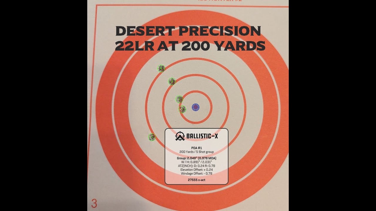 Desert Precision Bench Rest 22LR @ 200 Yards - YouTube