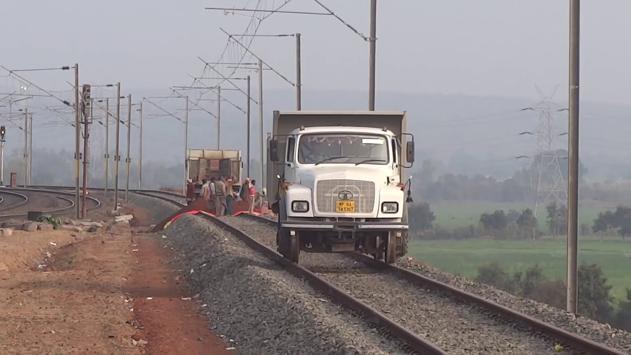 TATA Trucks on the Railway track - YouTube