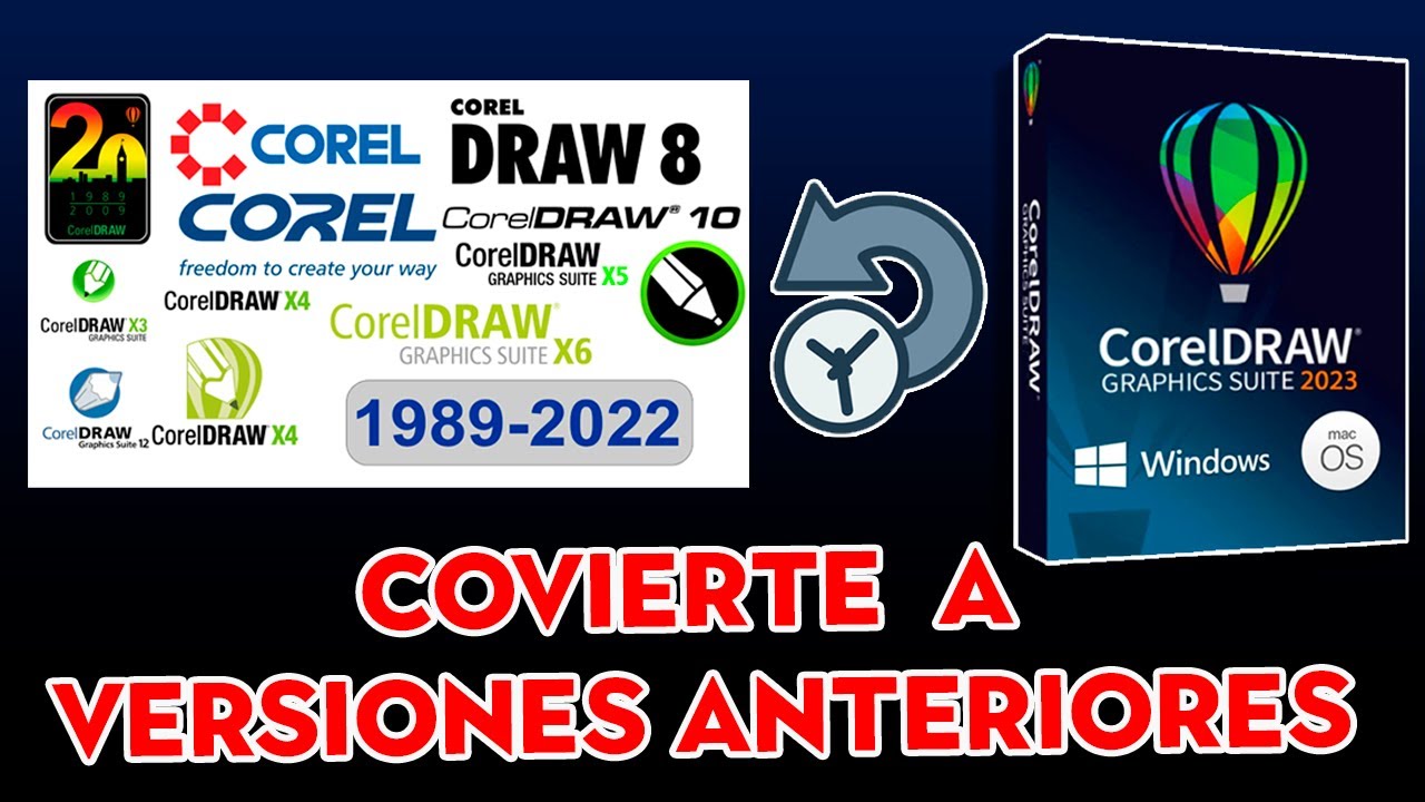 ¿Cómo Convertir archivos de Corel 2023 a versiones mas antiguas? - YouTube