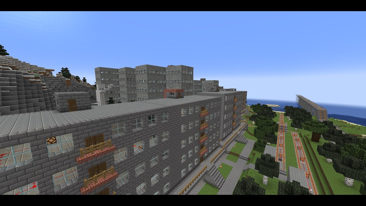 Ride to suburb with commie blocks | Minecraft | Timelapse - YouTube