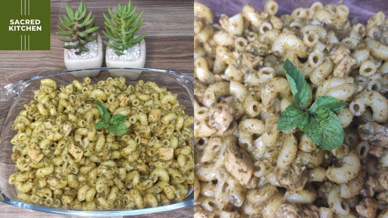Green Tikka Macaroni Quick Recipe | How to Make Green Pasta | Sacred ...