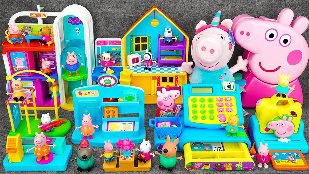 91 Minutes Satisfying with Unboxing Cute Peppa Pig Peppa's Shopping ...