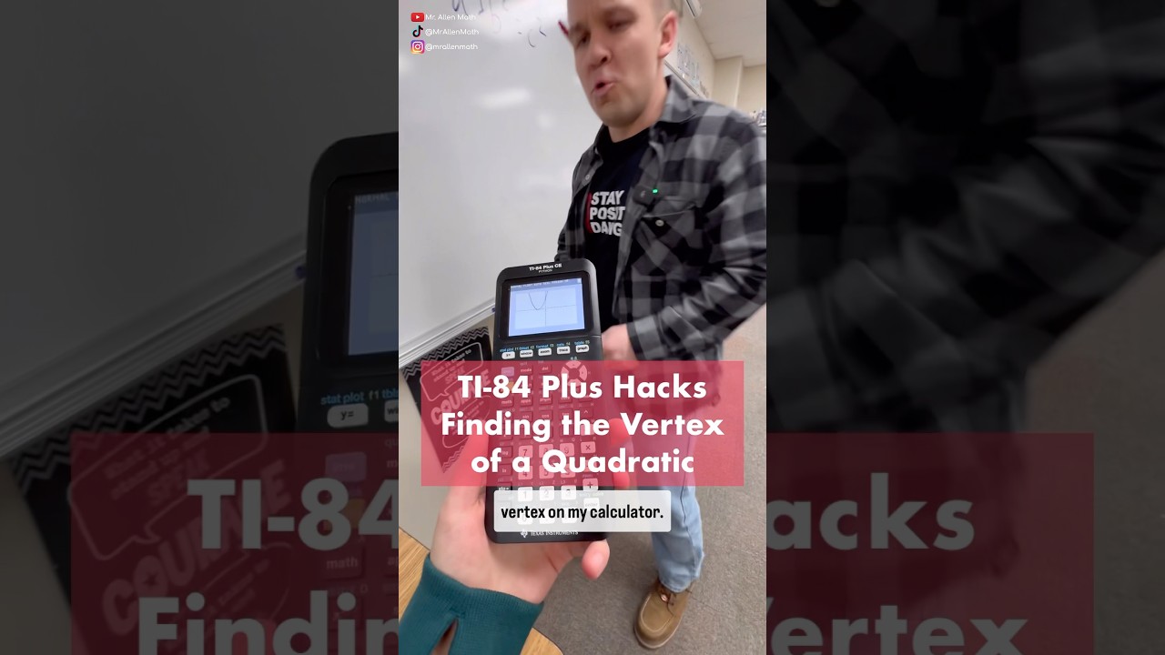 Vertex, Max, Min?! TI-84 Plus Tips & Tricks #maths #teacher #howto #hacks #ti84 #algebra - YouTube