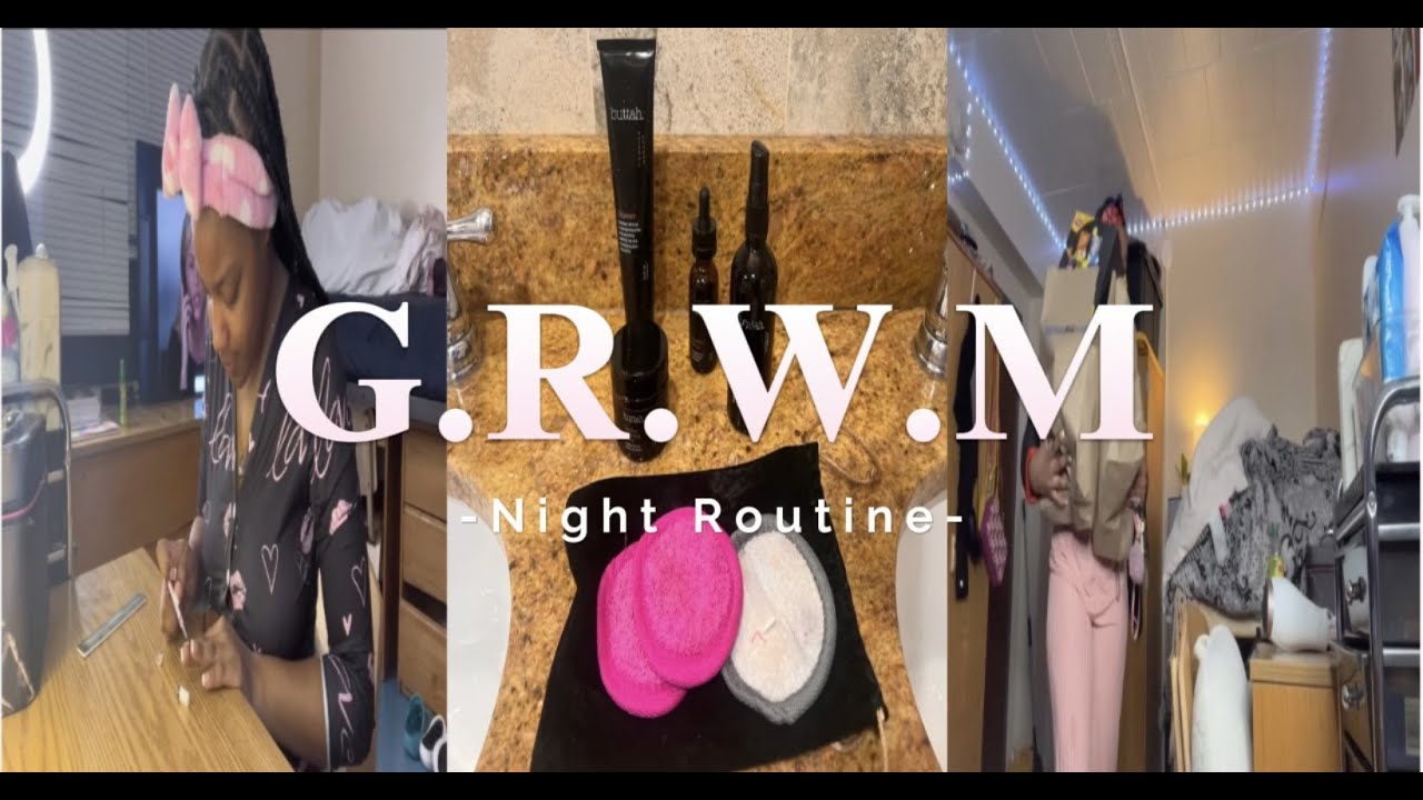 GRWM-NIGHT ROUTINE AS A COLLEGE STUDENT - YouTube