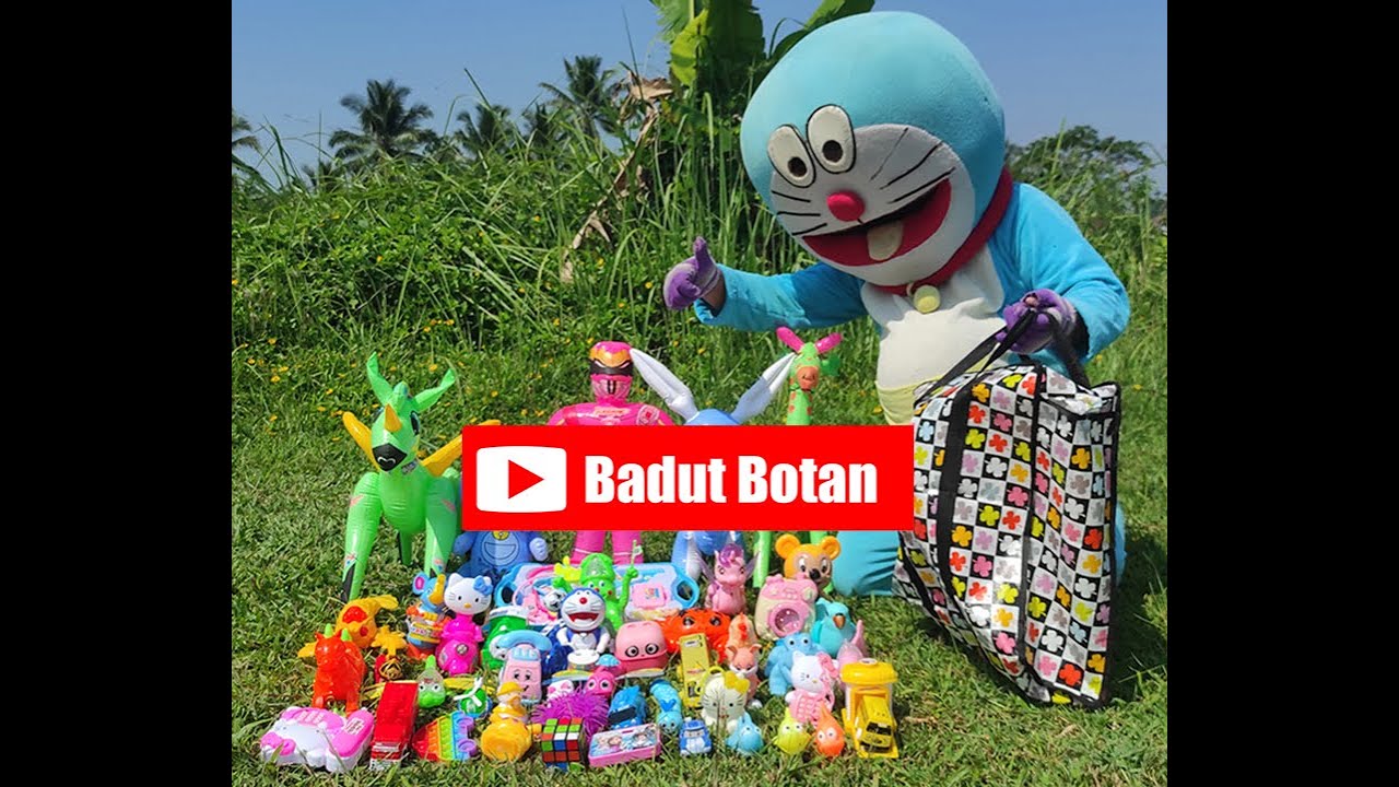 Menemukan Banyak Mainan Bersama Badut Doraemon 002 - YouTube