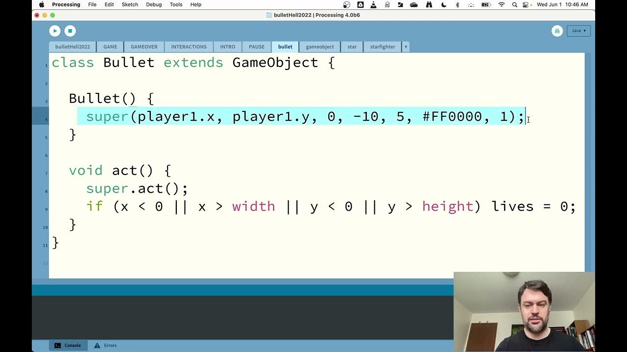 Making a Bullet Hell Game Part 5 (Improved Bullet Hell Class) - YouTube