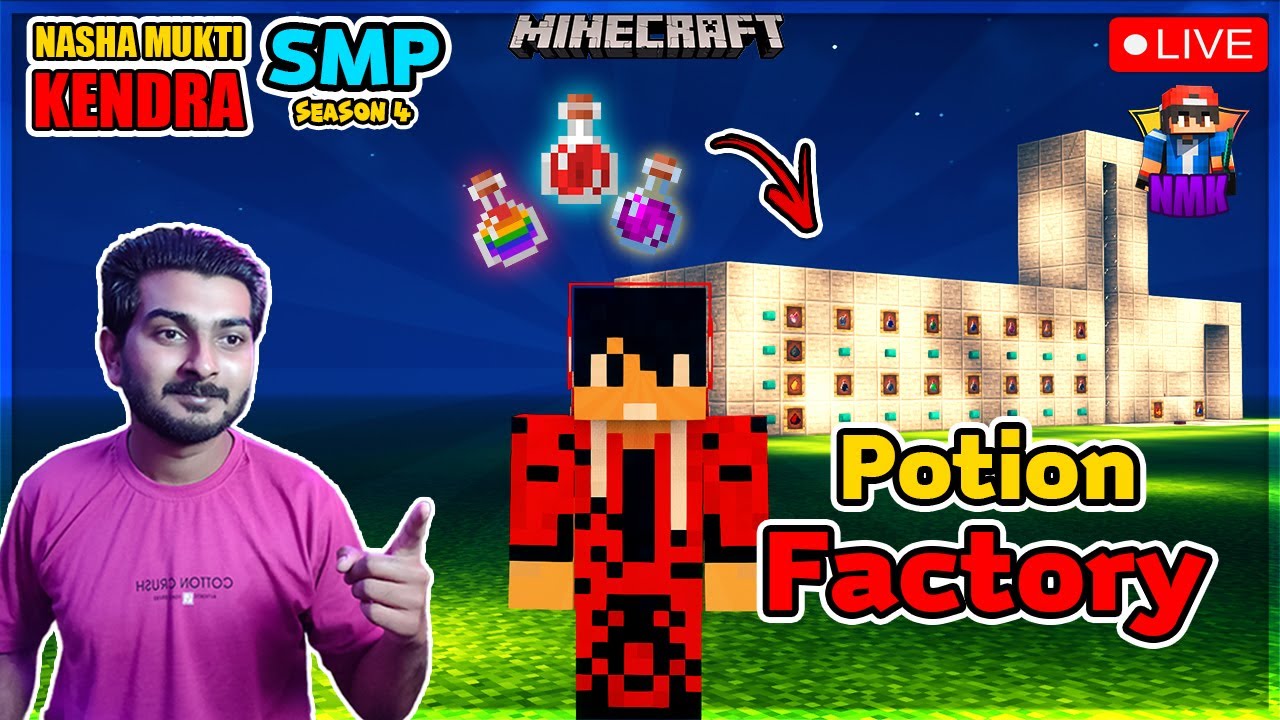 Building Potion Factory | NMK SMP | Minecraft LIVE - YouTube
