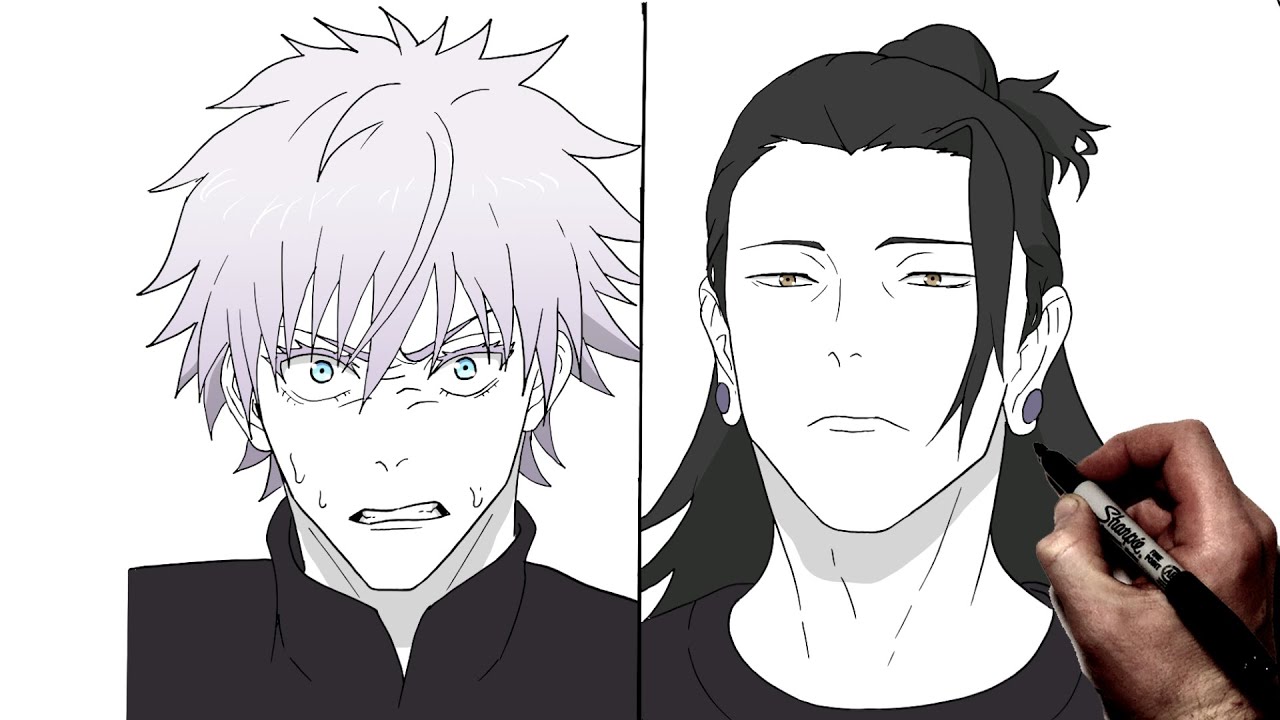 How To Draw Gojo & Geto | Step By Step | JJK - YouTube