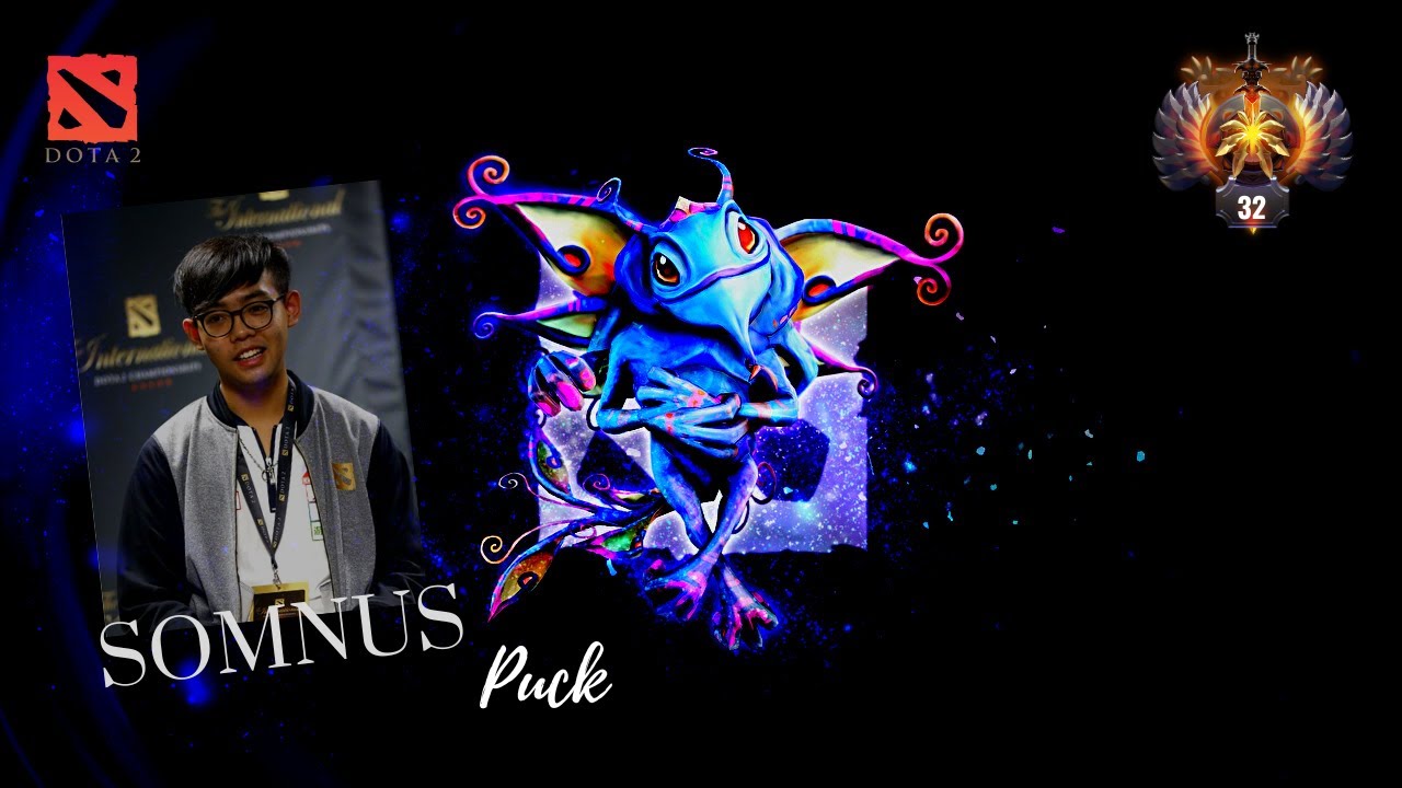 Somnus - Amazing Puck mid gameplay MMR rank 32 - Dota 2 Pros - YouTube