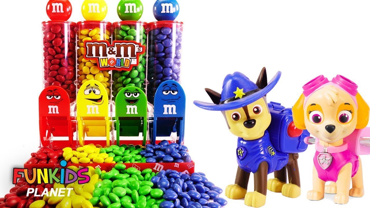 Magical M&M Rainbow: Paw Patrol's Fun Learning Colors Adventure - YouTube