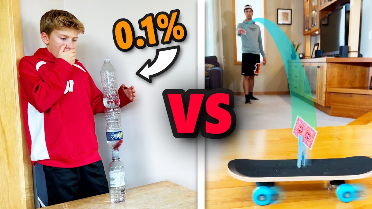 BOTTLE FLIPPER vs TRICK SHOOTERS (ft. Tricksters) - YouTube