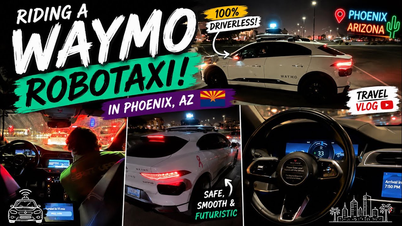 Waymo Self-Driving Taxi At Night: My Experience in Phoenix! - YouTube