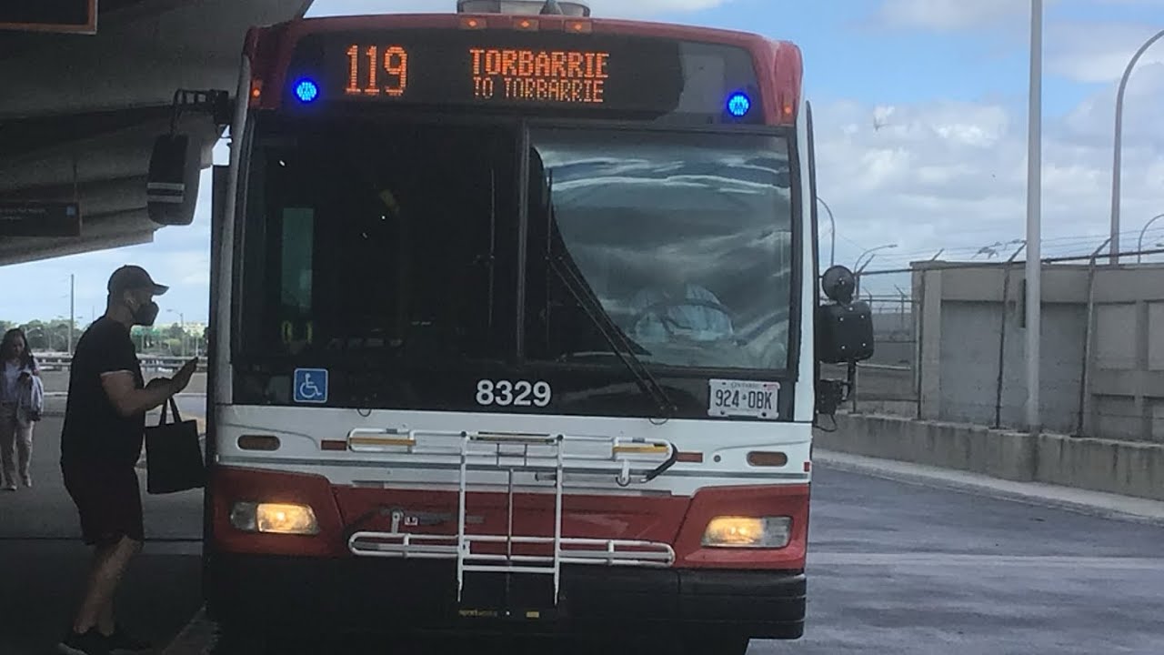 TTC Westbound Ride Video on 8329 on route 119 Torbarrie - YouTube