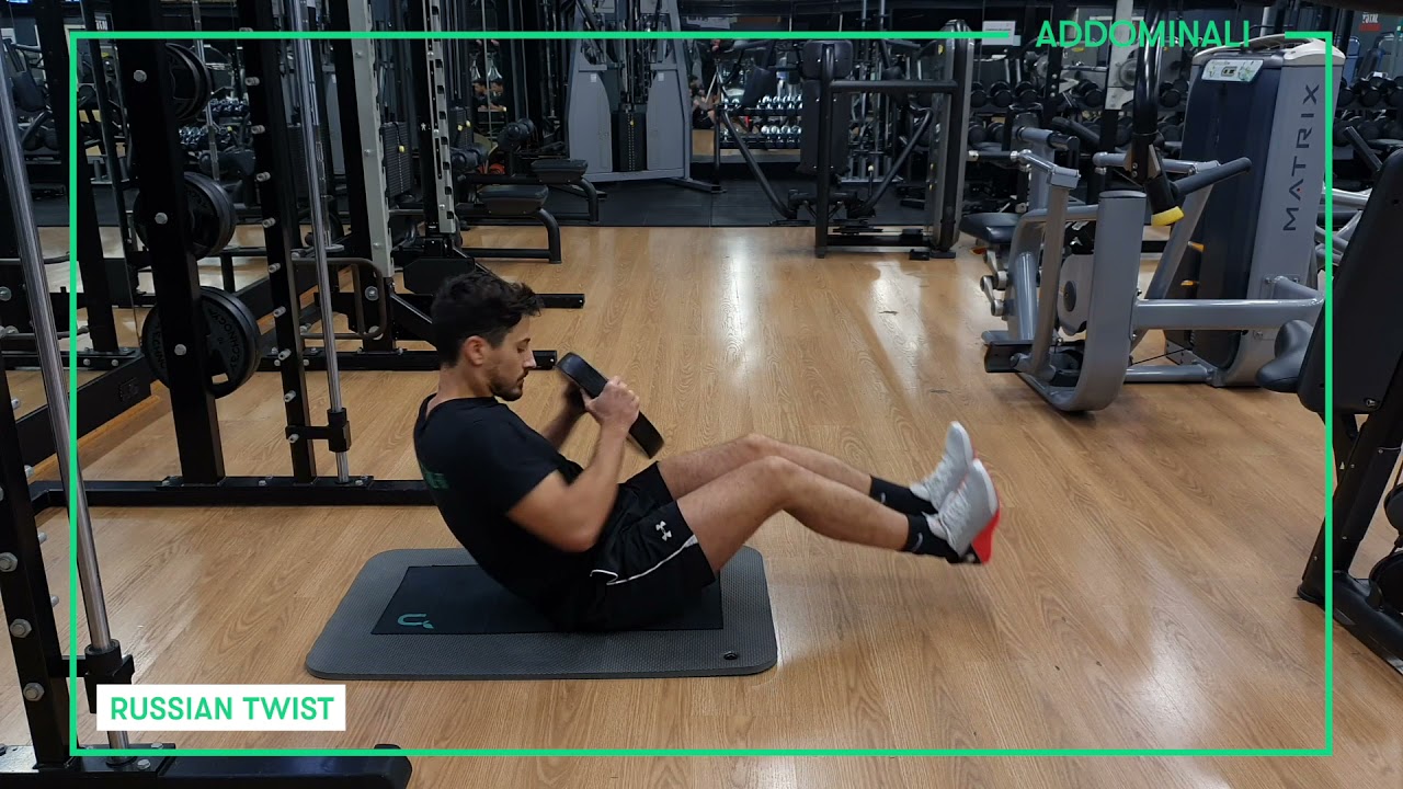 Esercizi Addominali | Russian Twist - YouTube